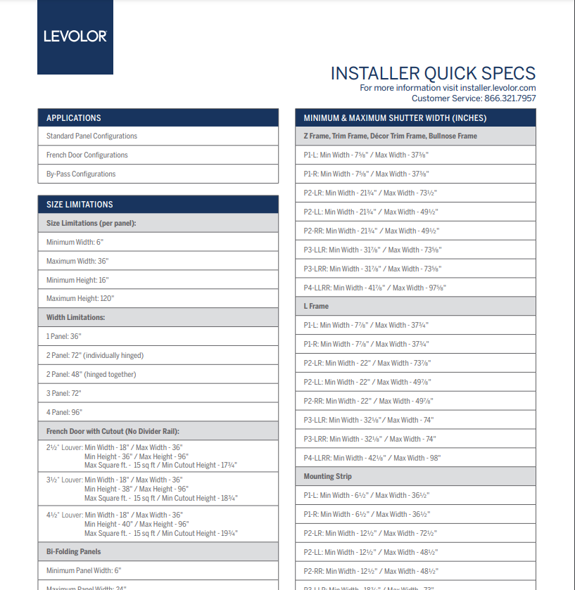 Parts and Accessories - Products | Levolor